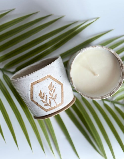 Rosemary + Basil | Pottery Candle | Candlespice Co.